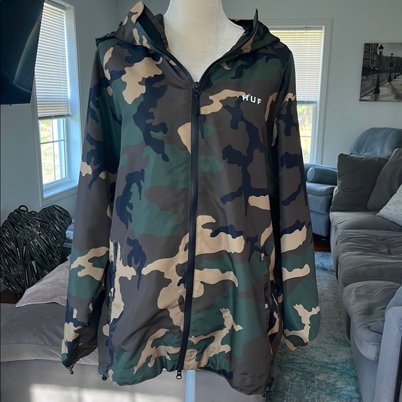 HUF | Jackets & Coats | Huf Camouflage Zipup Jacket | Poshmark
